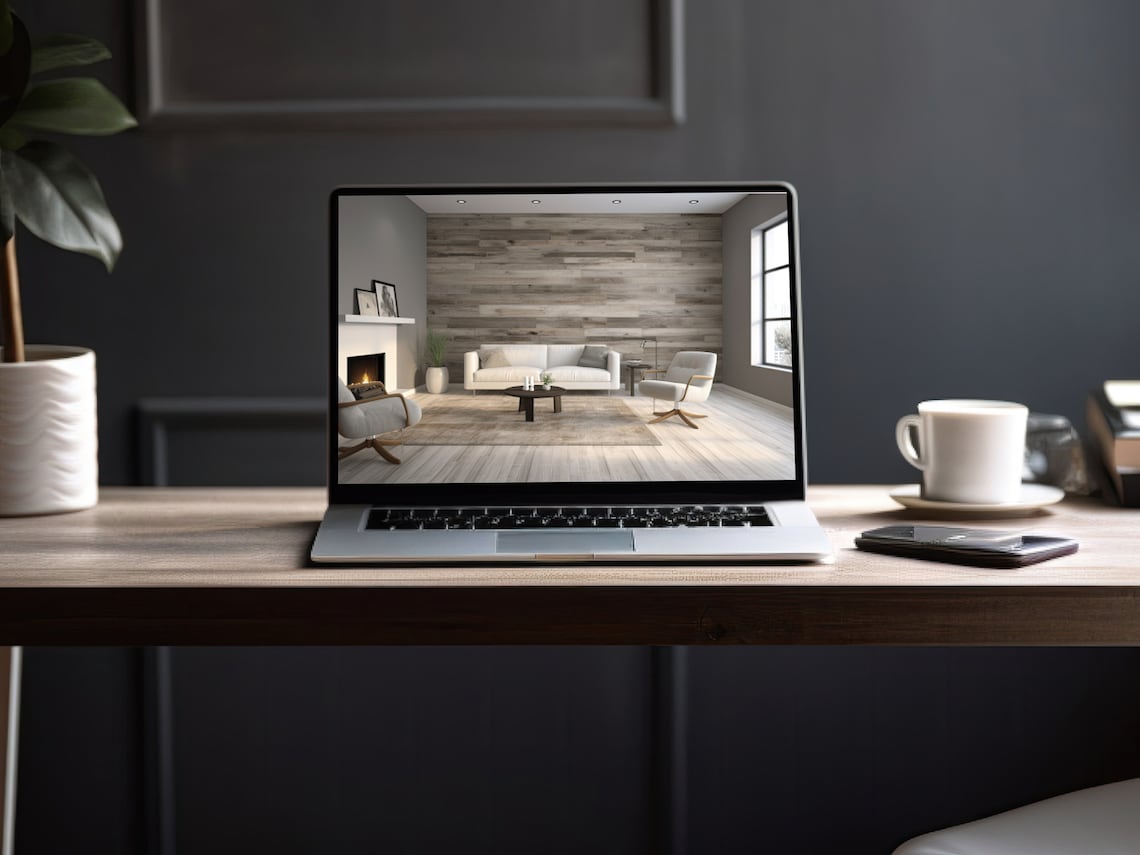 Farmhouse Zoom Backdrop, Barnwood Accent Wall Design, Farmhouse Zoom ...