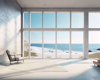Ocean View Zoom Virtual Background, Spacious Ocean View Zoom Meeting ...