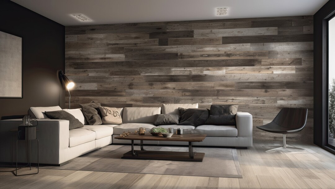 Farmhouse Zoom Backdrop, Grey Accent Wall Design, Farmhouse Zoom ...