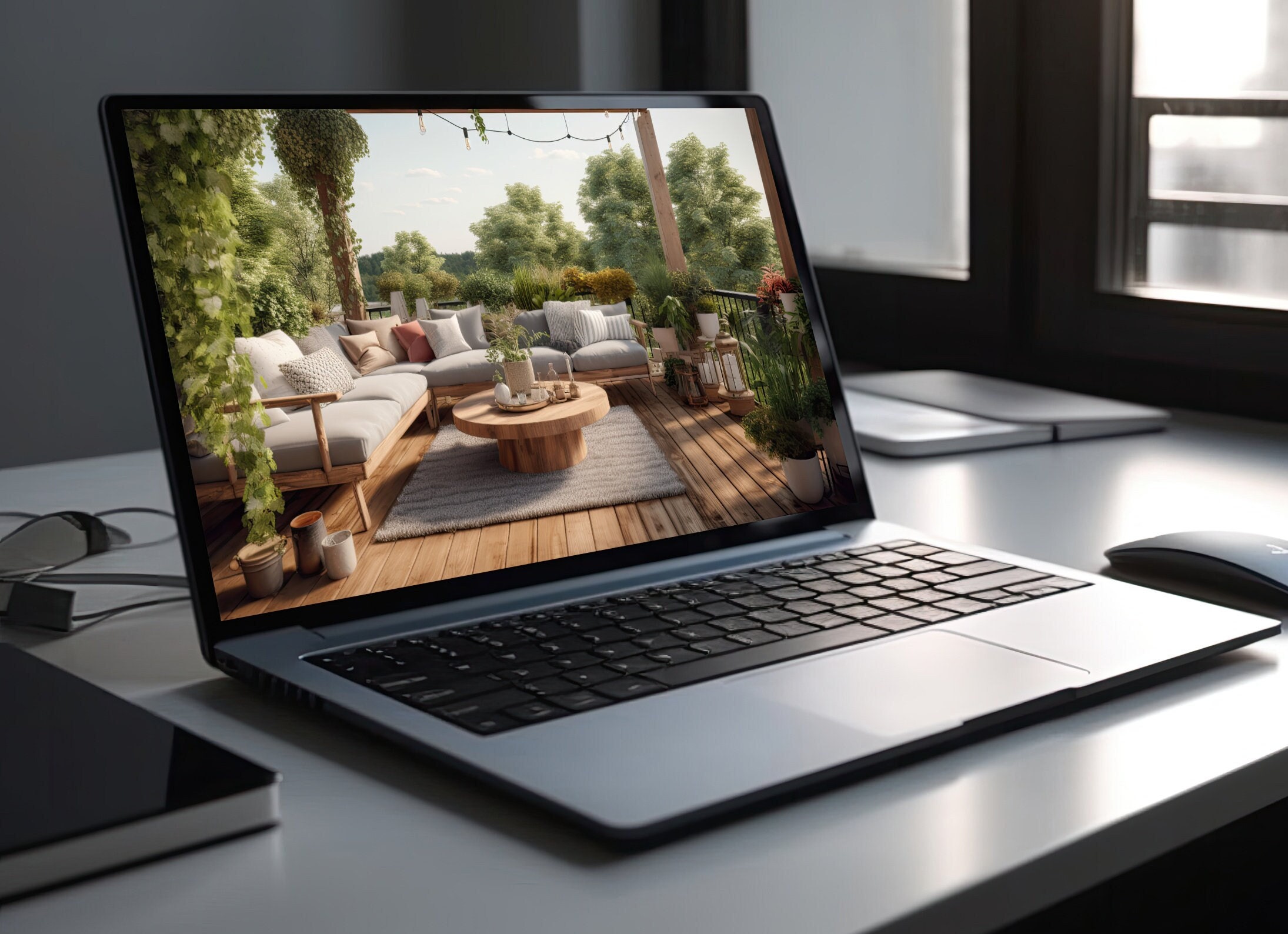 Zoom Outdoor Patio Backgrounds, Digital Backdrops for Your Next Zoom ...