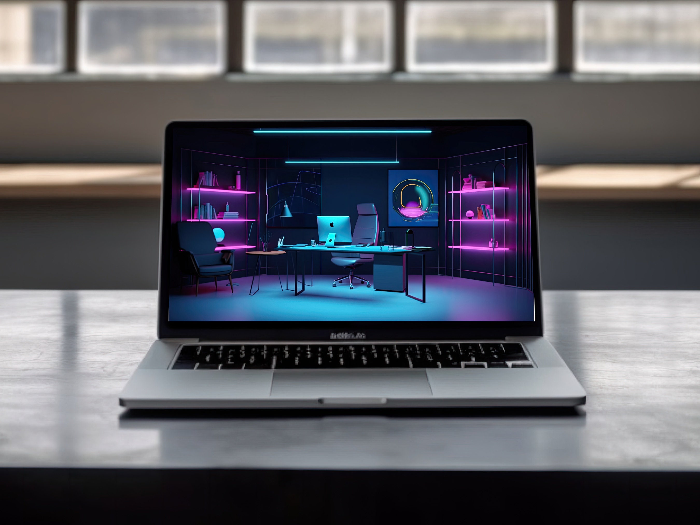 Neon Zoom Virtual Background, Spacious Zoom Meeting Backdrop - Etsy