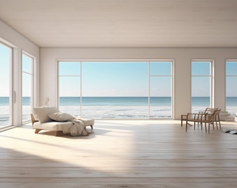 Ocean View Zoom Virtual Background, Spacious Ocean View Zoom Meeting ...