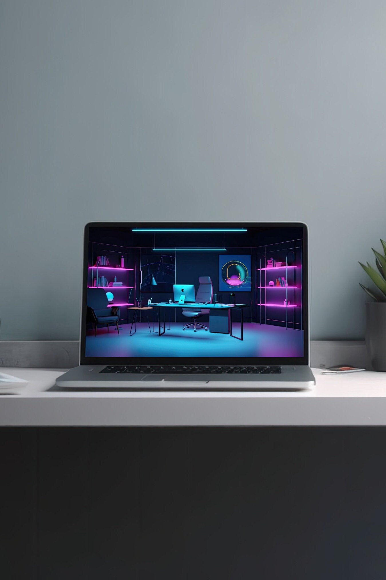 Neon Zoom Virtual Background, Spacious Zoom Meeting Backdrop - Etsy ...