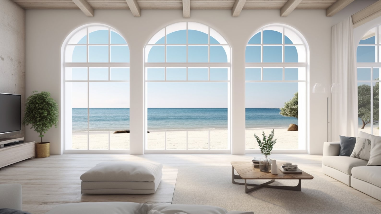 Ocean View Zoom Virtual Background, Spacious Ocean View Zoom Meeting ...