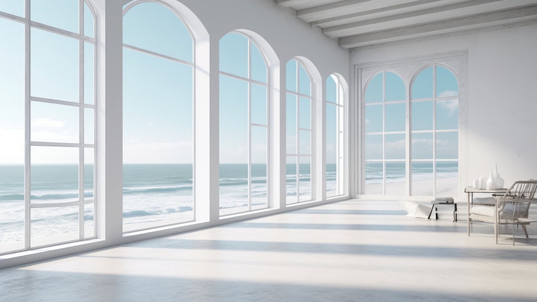 Ocean View Zoom Virtual Background, Spacious Ocean View Zoom Meeting ...