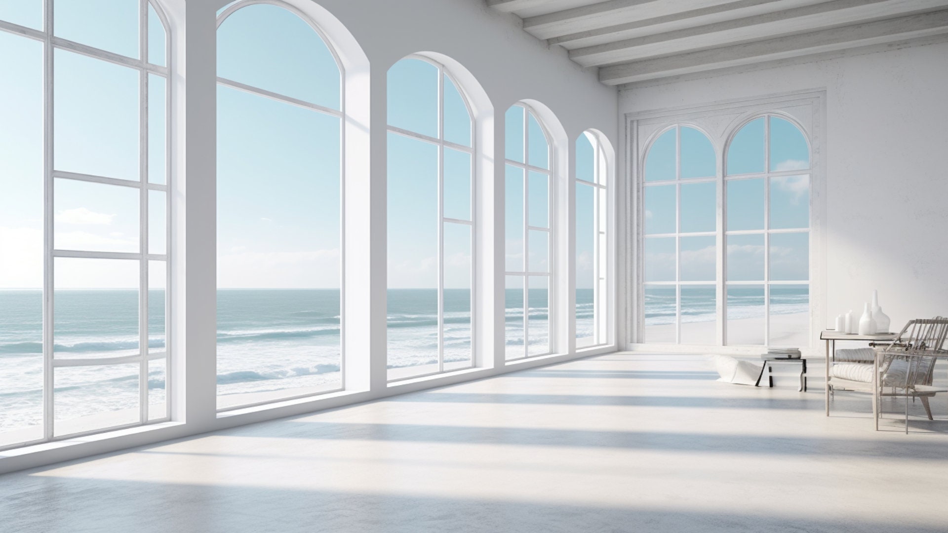 Ocean View Zoom Virtual Background, Spacious Ocean View Zoom Meeting ...