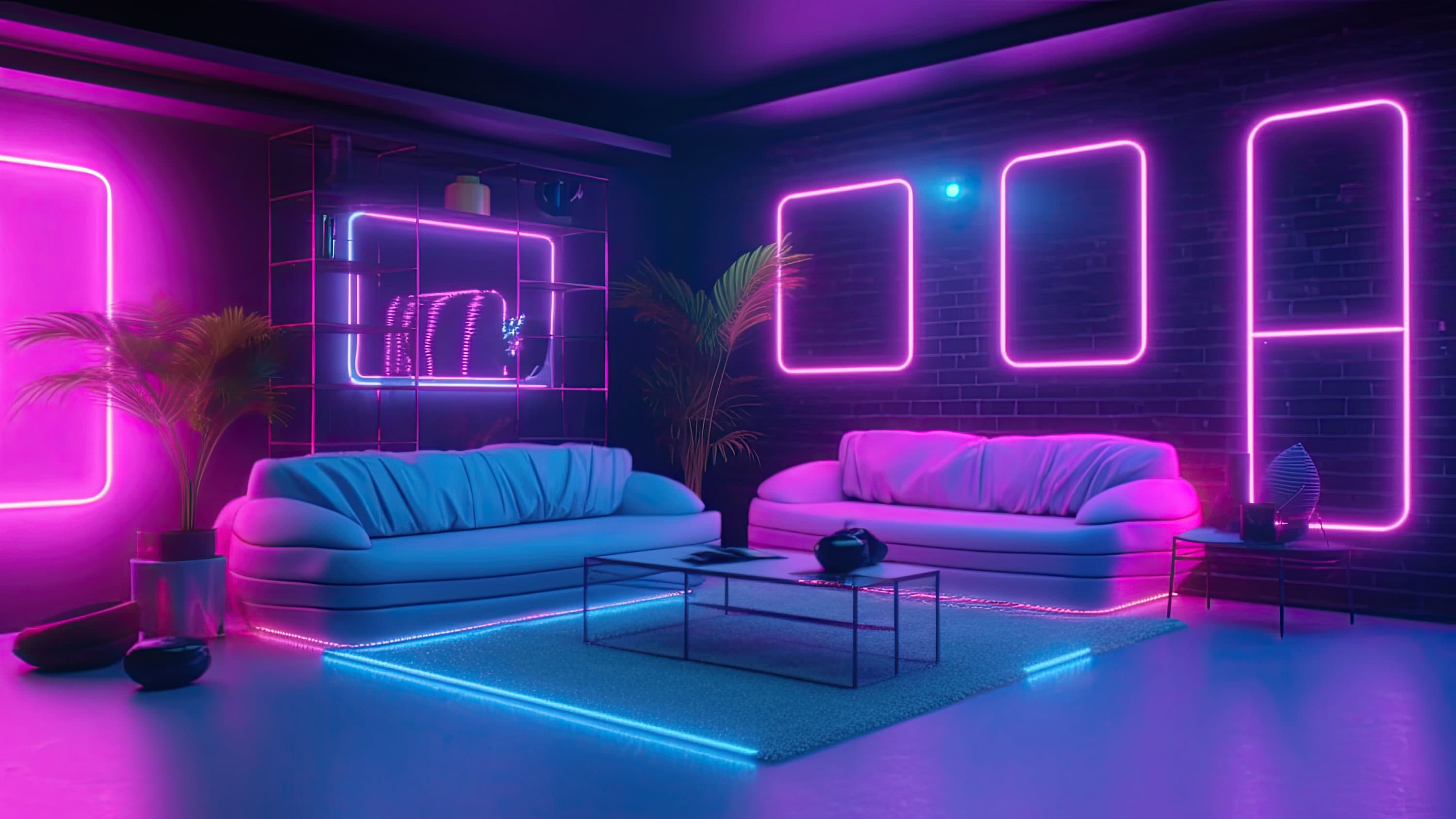 Neon Zoom Virtual Background, Spacious Zoom Meeting Backdrop - Etsy