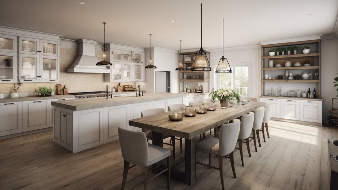 Zoom Kitchen Backgrounds, Spacious Zoom Kitchen Backdrops - Etsy