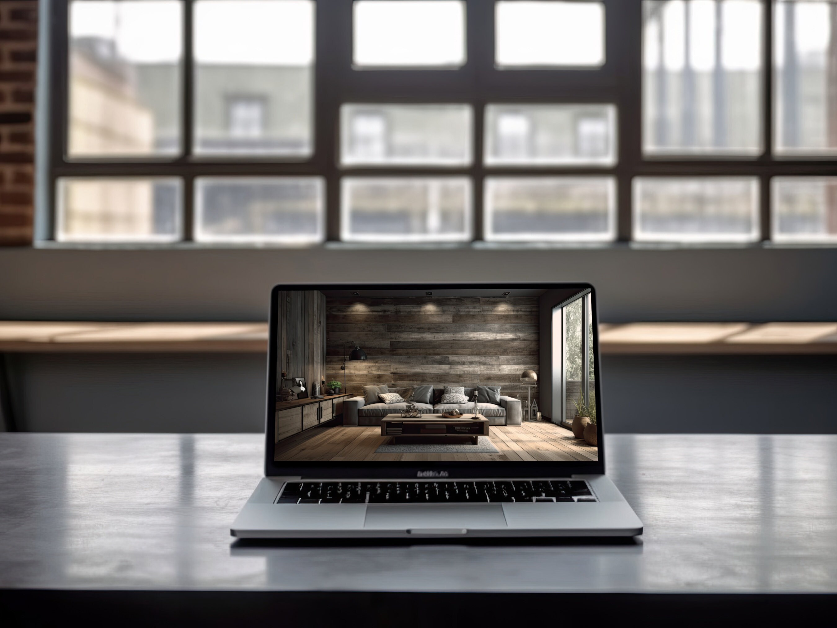 Farmhouse Zoom Backdrop, Grey Accent Wall Design, Farmhouse Zoom ...