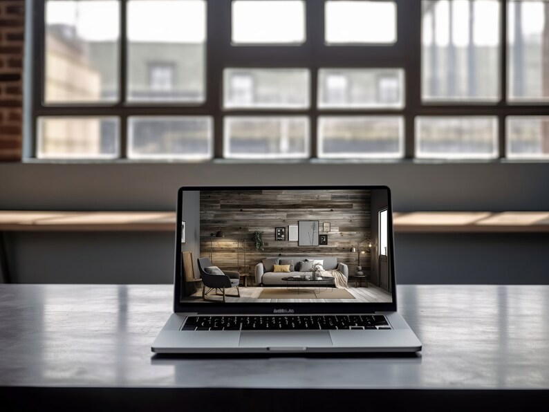 Farmhouse Zoom Backdrop, Barn Wood Accent Wall Design, Farmhouse Zoom ...