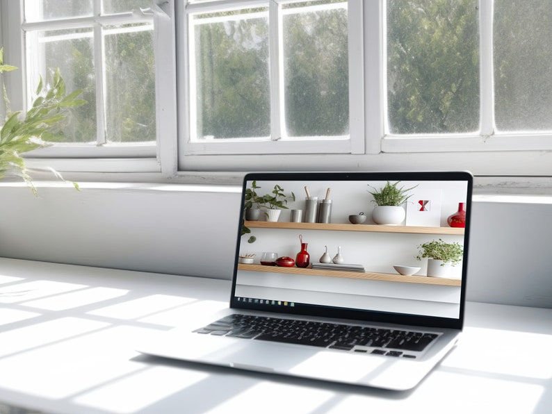 Simple Decor Zoom Background, Simple Shelf Design - Etsy