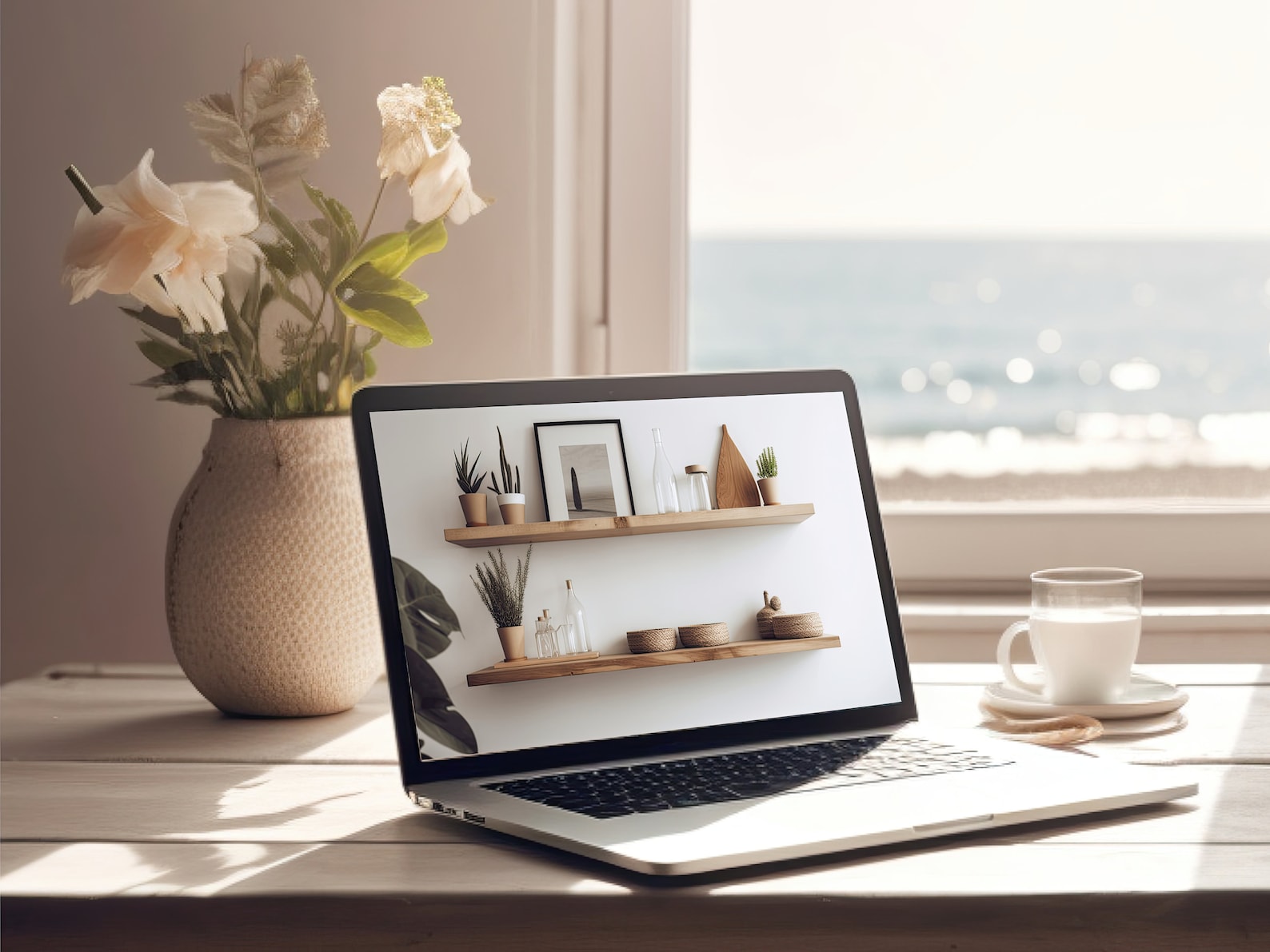 Simple Decor Zoom Background, Simple Shelf Design - Etsy