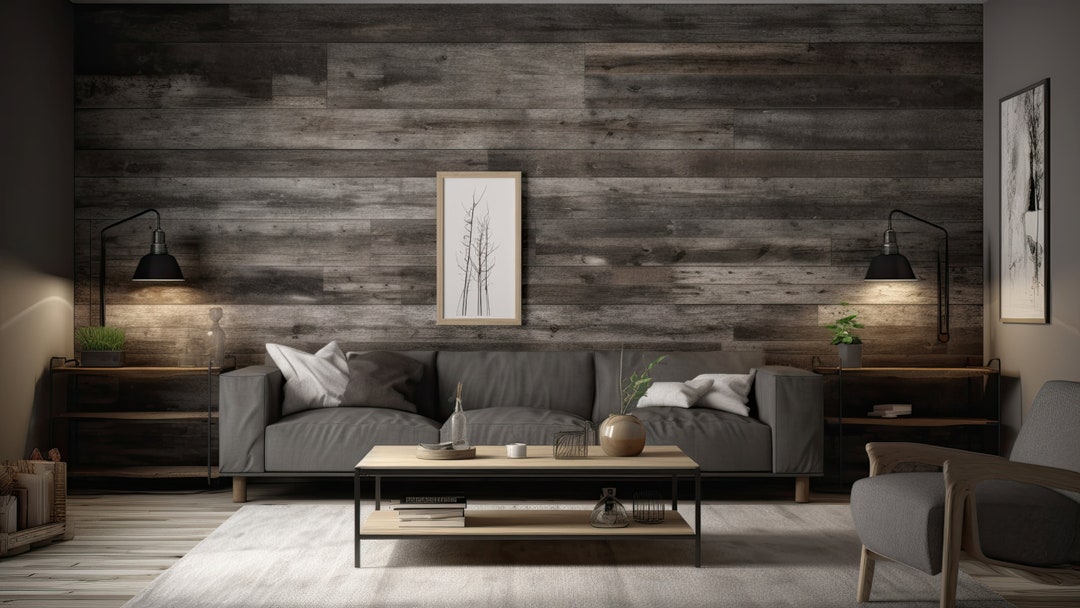 Farmhouse Zoom Backdrop, Barn Wood Accent Wall Design, Farmhouse Zoom ...