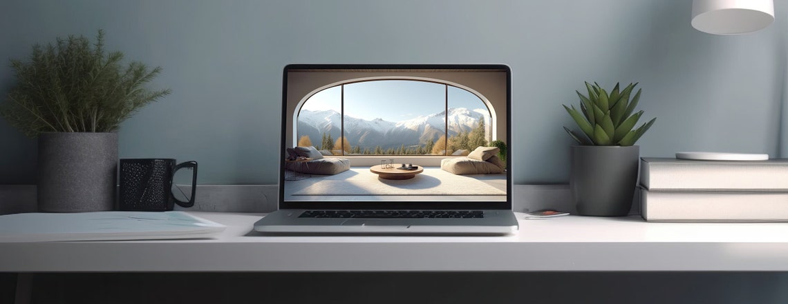 Zoom Virtual Background, Spacious Mountain View Zoom Meeting Backdrop ...