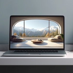 Zoom Virtual Background, Spacious Mountain View Zoom Meeting Backdrop ...