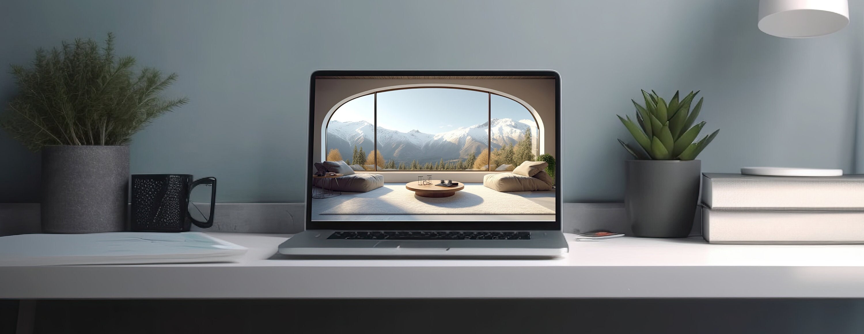 Zoom Virtual Background, Spacious Mountain View Zoom Meeting Backdrop ...