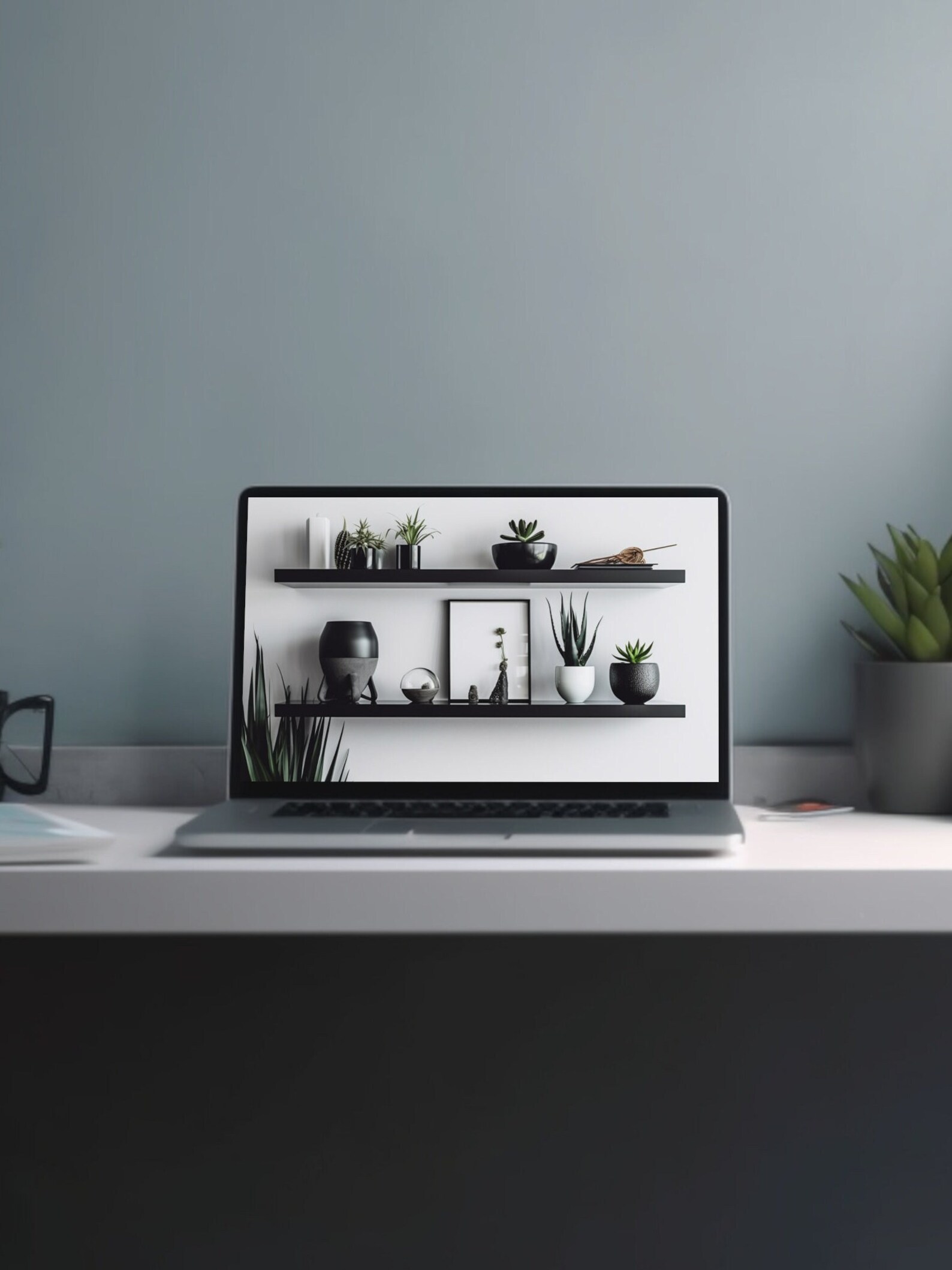 Simple Decor Zoom Background, Simple Shelf Design - Etsy