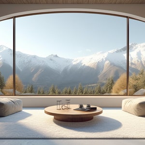 Zoom Virtual Background, Spacious Mountain View Zoom Meeting Backdrop ...