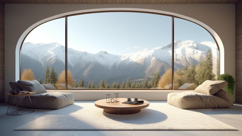 Zoom Virtual Background, Spacious Mountain View Zoom Meeting Backdrop ...