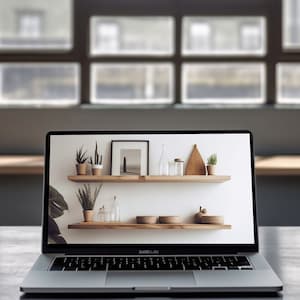 Simple Decor Zoom Background, Simple Shelf Design - Etsy