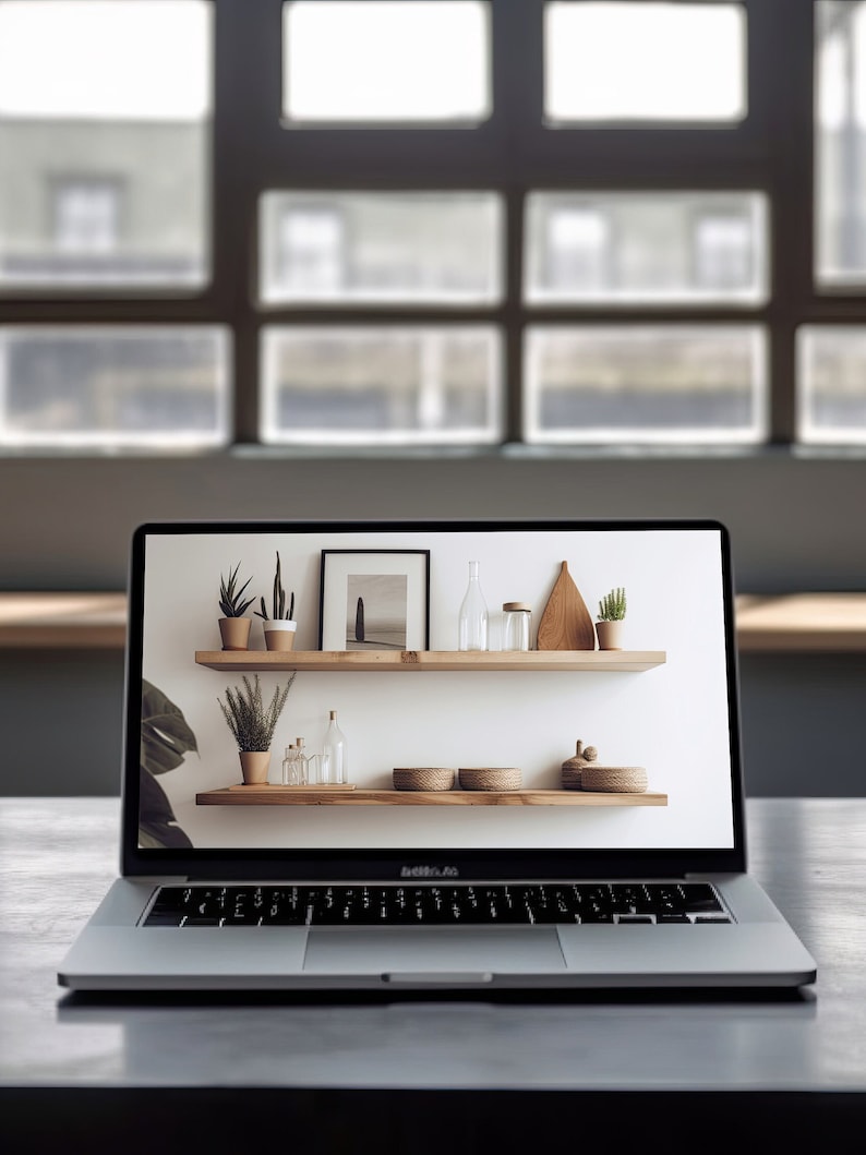Simple Decor Zoom Background, Simple Shelf Design - Etsy