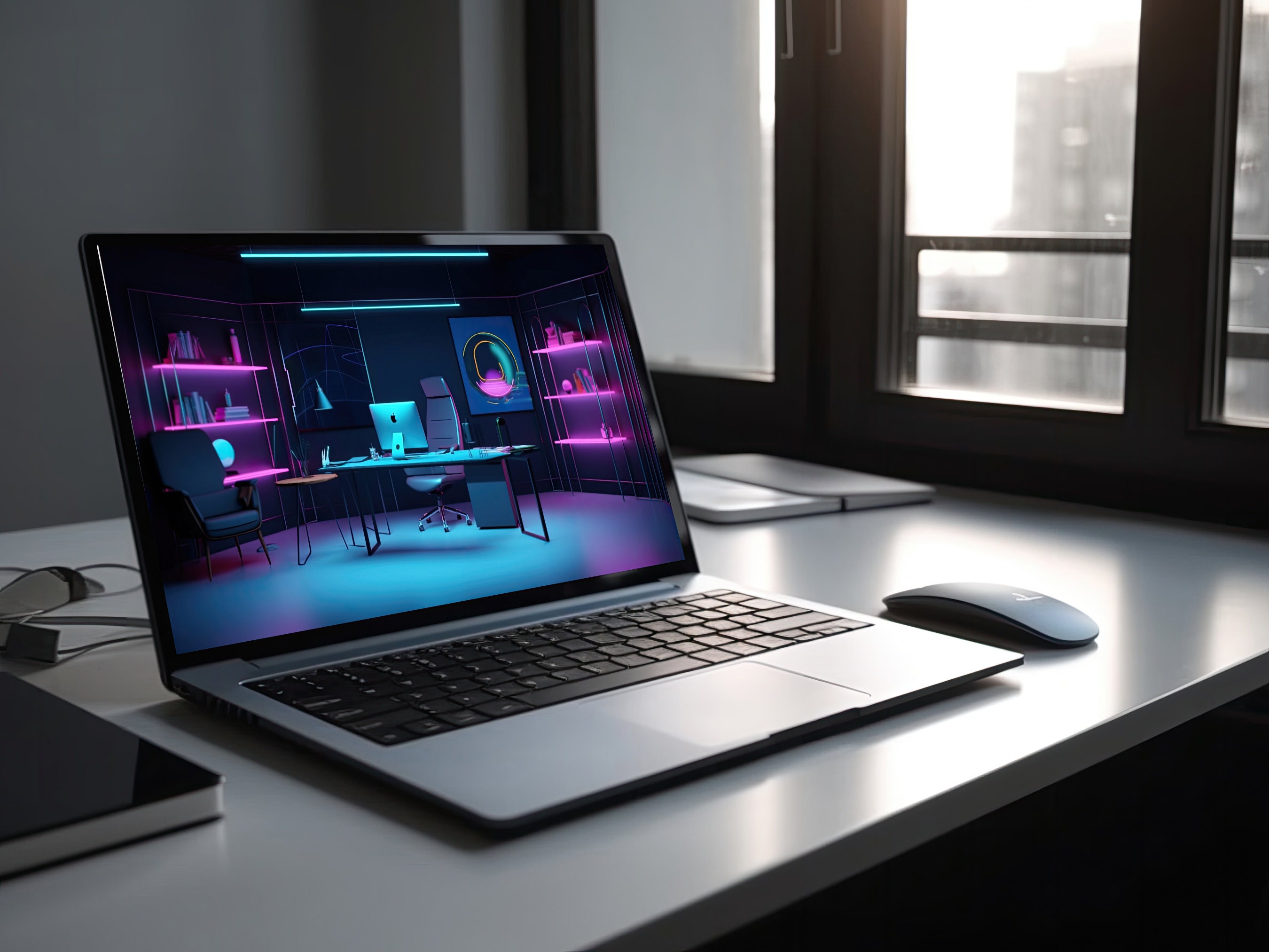 Neon Zoom Virtual Background, Spacious Zoom Meeting Backdrop - Etsy