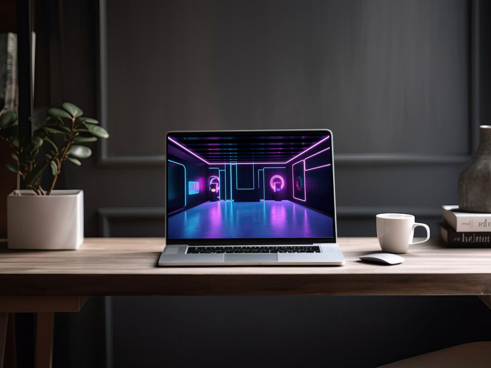 Neon Zoom Virtual Background, Spacious Zoom Meeting Backdrop - Etsy