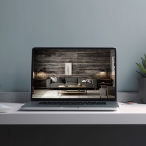 Farmhouse Zoom Backdrop, Barn Wood Accent Wall Design, Farmhouse Zoom ...