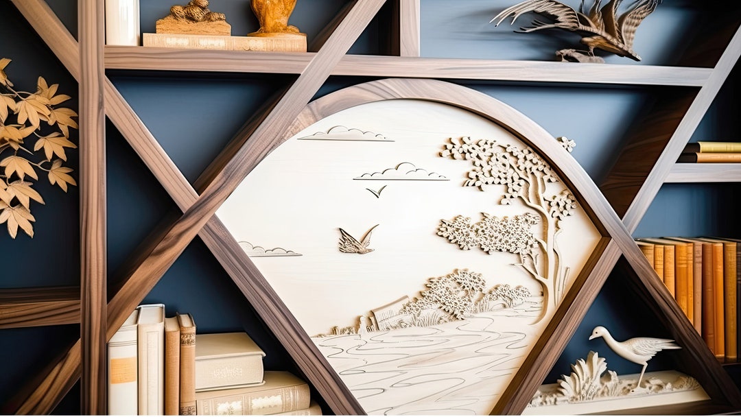 Simple Decor Zoom Background, Simple Shelf Design - Etsy