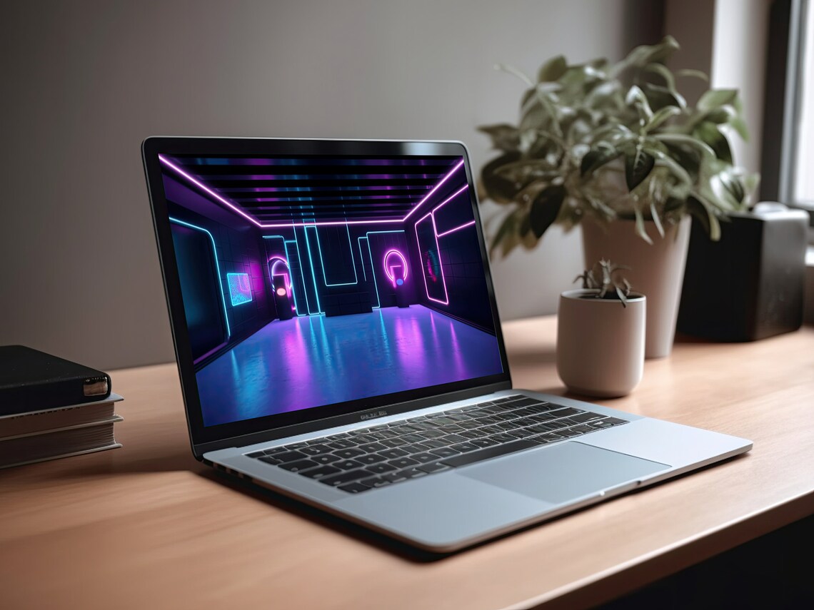 Neon Zoom Virtual Background, Spacious Zoom Meeting Backdrop - Etsy