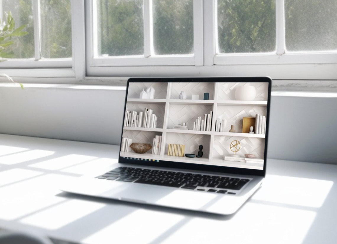 Simple Decor Zoom Background, Simple Shelf Design - Etsy