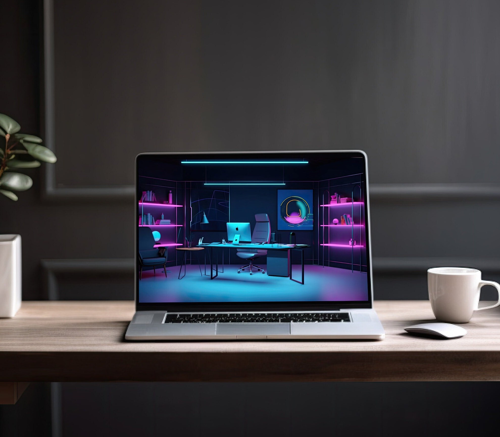 Neon Zoom Virtual Background, Spacious Zoom Meeting Backdrop - Etsy