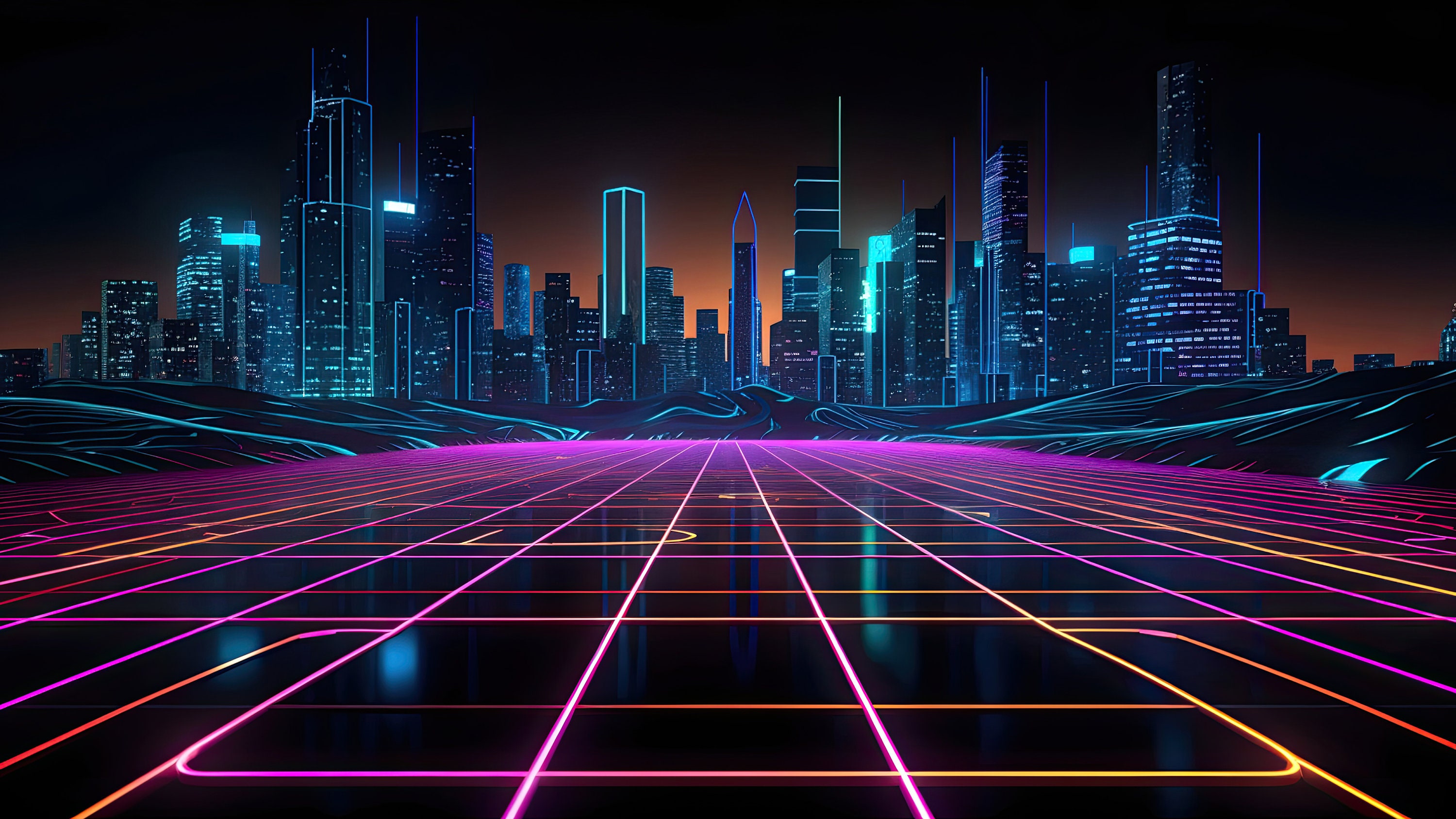 Neon Zoom Virtual Background, Spacious Zoom Meeting Backdrop - Etsy