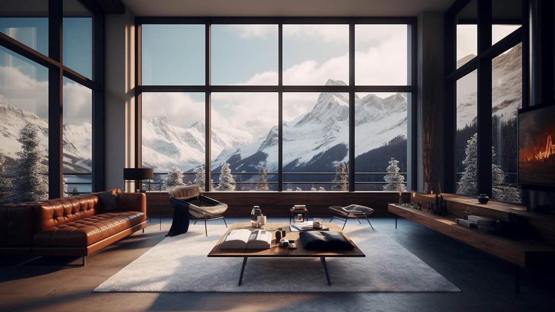 Zoom Virtual Background, Spacious Mountain View Zoom Meeting Backdrop ...