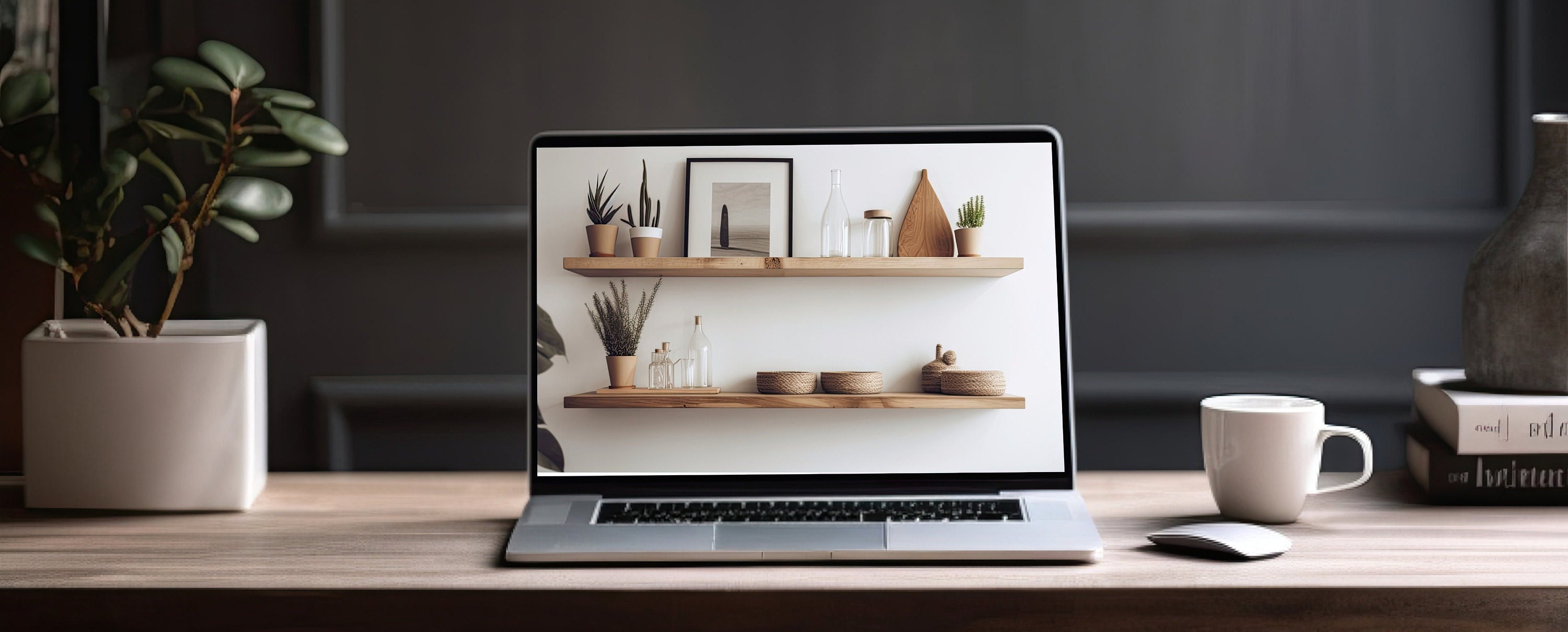 Simple Decor Zoom Background, Simple Shelf Design - Etsy