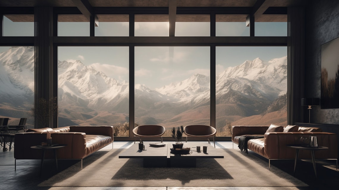 Zoom Virtual Background, Spacious Mountain View Zoom Meeting Backdrop ...