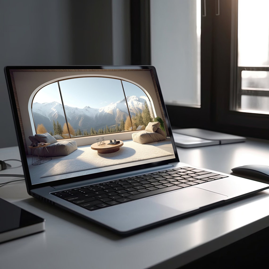 Zoom Virtual Background, Spacious Mountain View Zoom Meeting Backdrop ...