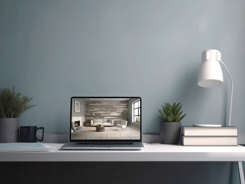 Farmhouse Zoom Backdrop,mixed Grey Accent Wall Design, Farmhouse Zoom ...