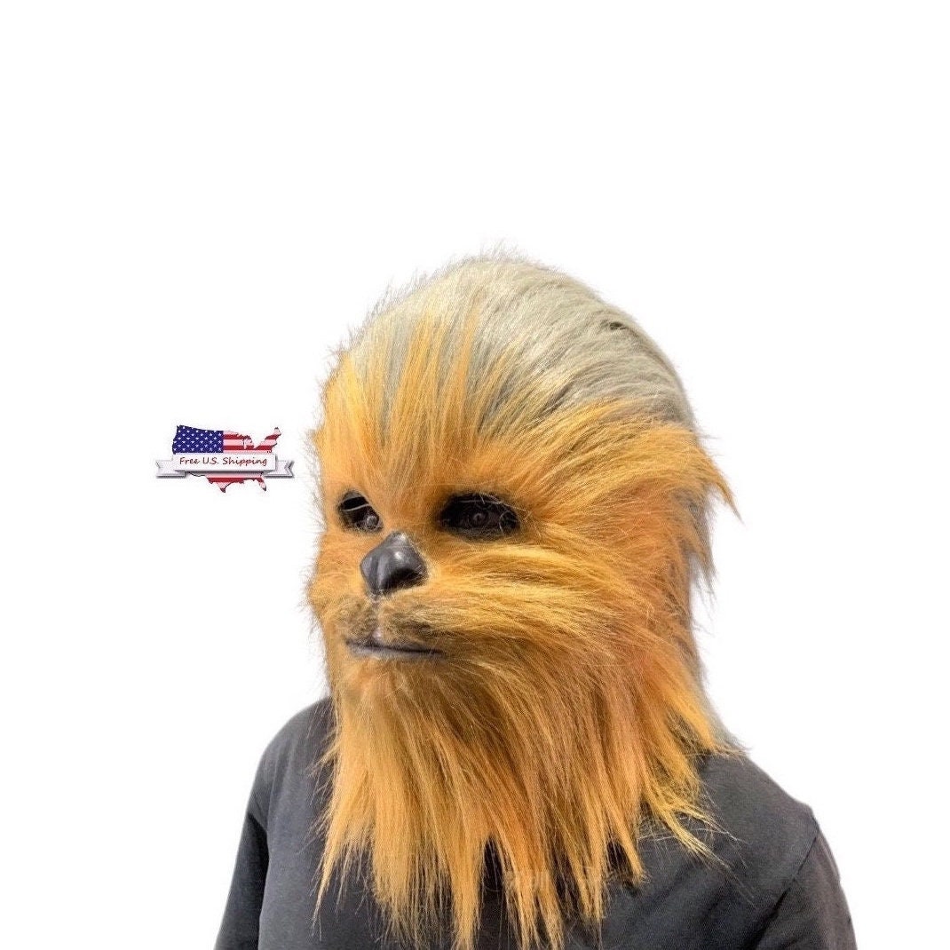 Halloween Chewbacca Full Head Latex Mask With Realistic Hair - Etsy
