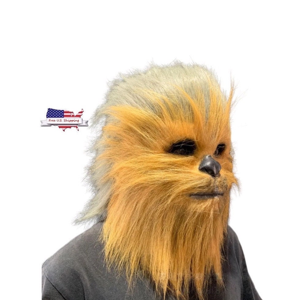 Halloween Chewbacca Full Head Latex Mask With Realistic Hair - Etsy