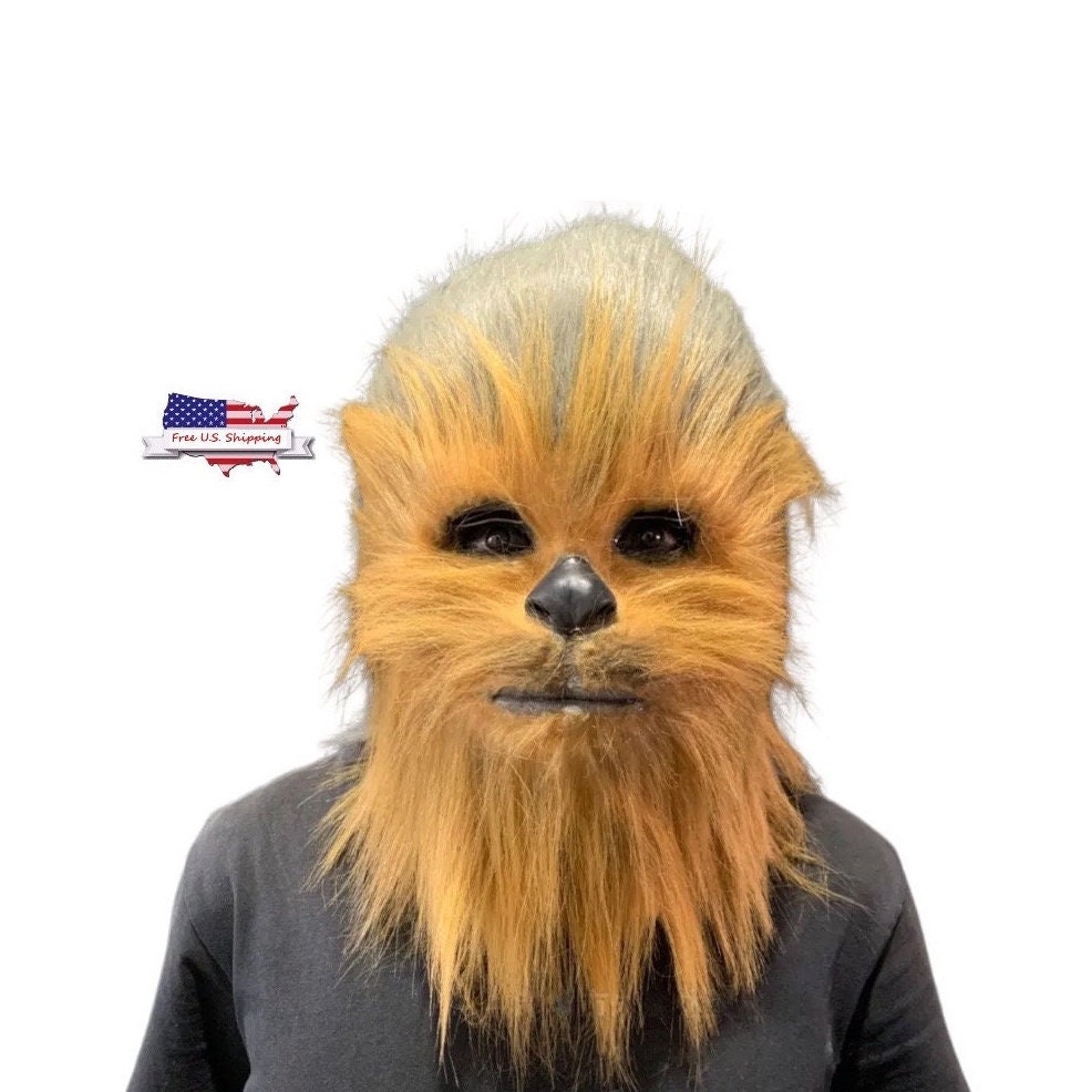 Halloween Chewbacca Full Head Latex Mask With Realistic Hair - Etsy