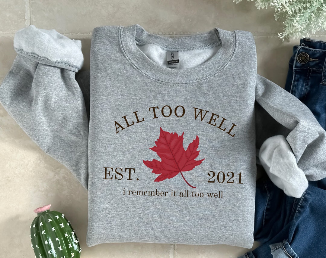 All Too Well Sweatshirt, TS Merch, Swift Eras Tour, Red TV From the ...