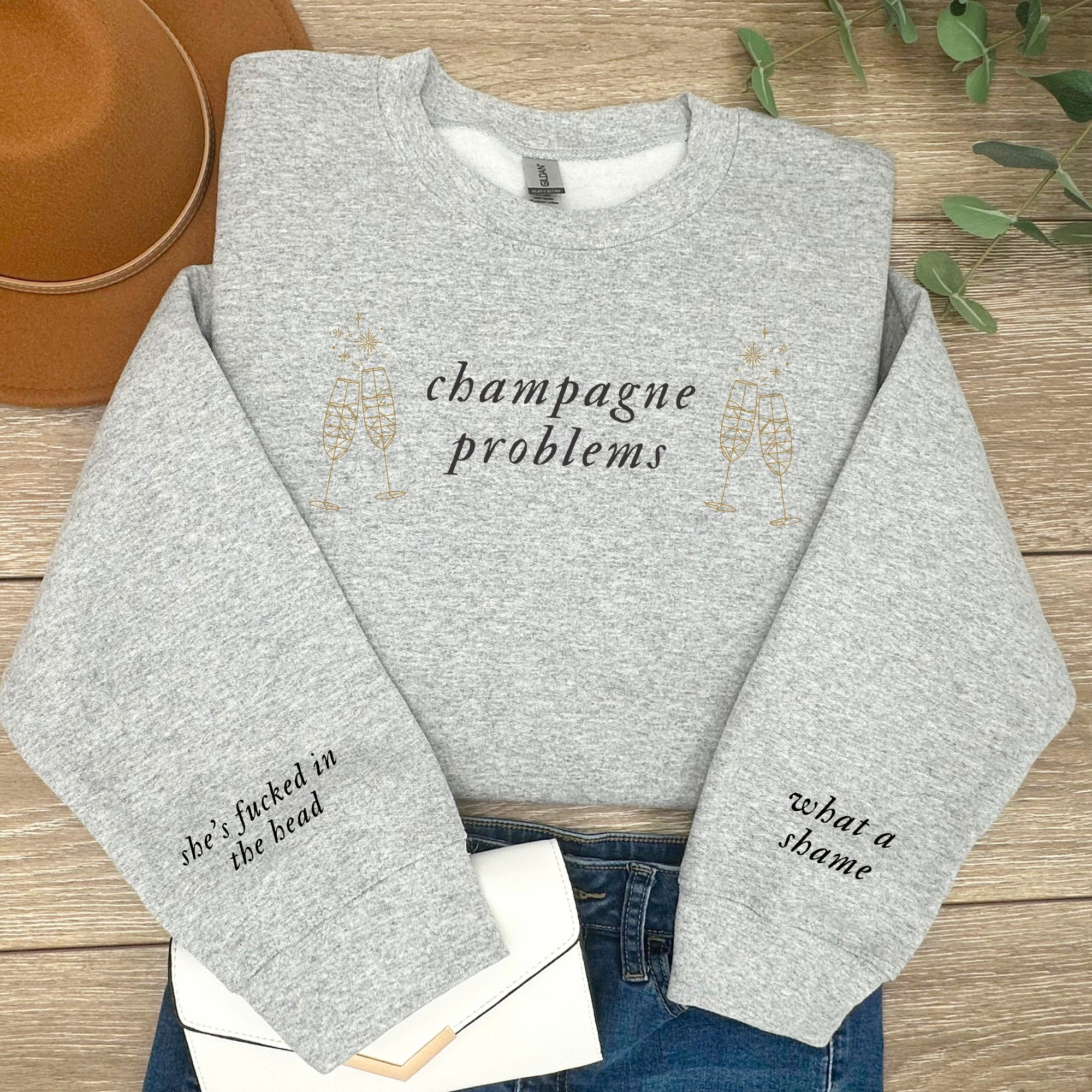 Champagne Problems Sweatshirt, TS Merch, Swift Eras Tour, Evermore ...