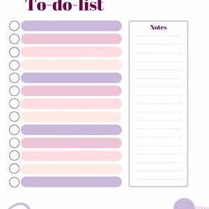Printable TO DO LIST Pastel Digital Download - Etsy