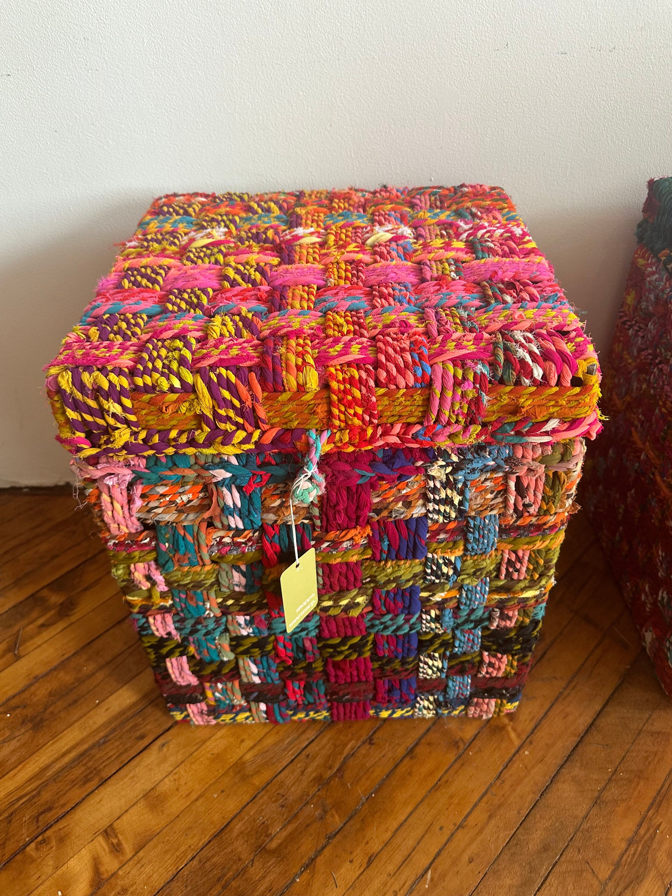 Extra Large Woven Fabric Storage Cube With Loop and Ball Closure Price ...