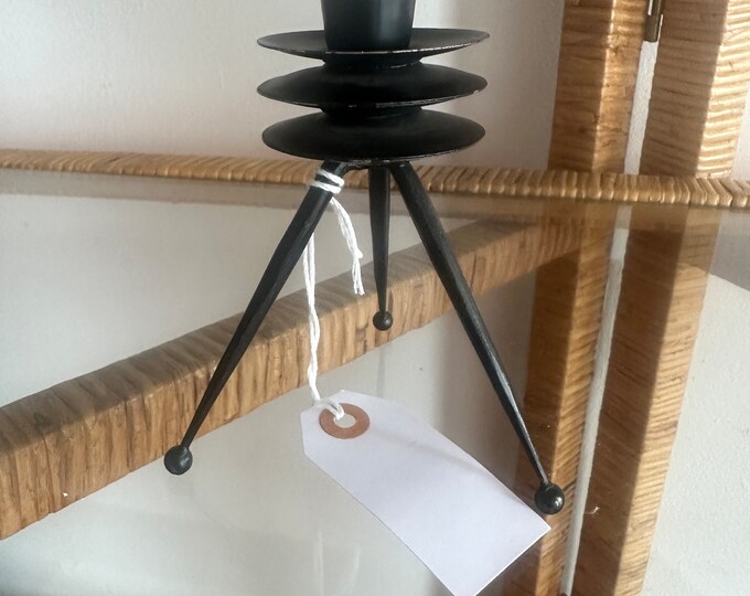 Vintage Iron Atomic Era Candle Holders Attributed to Tony Paul - Etsy