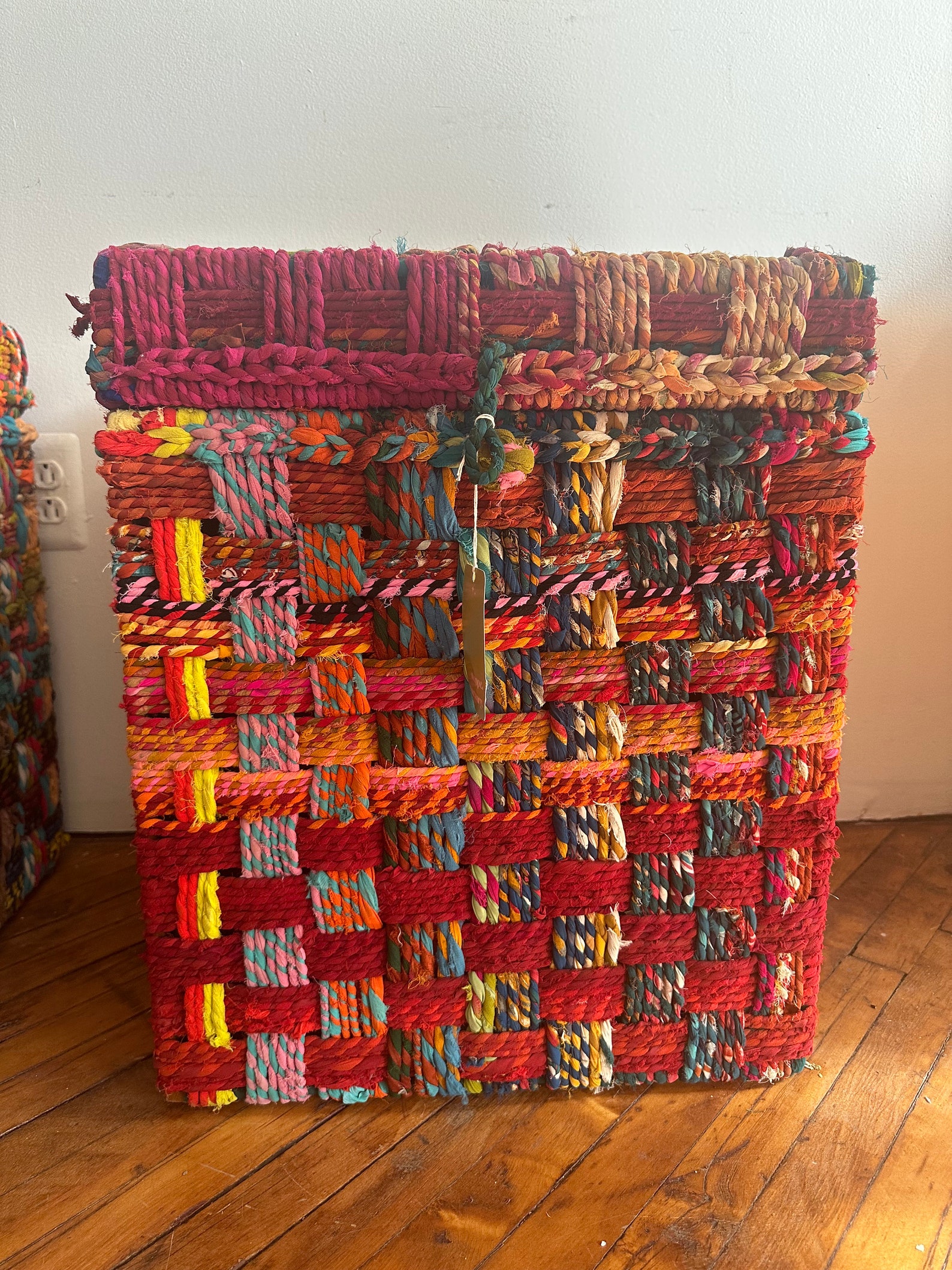 Extra Large Woven Fabric Storage Cube With Loop and Ball Closure Price ...