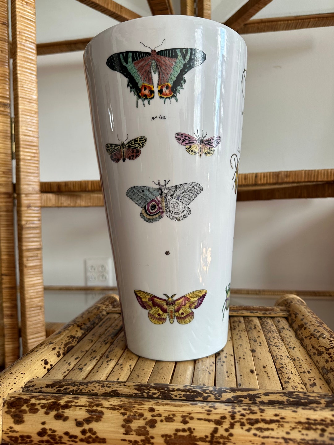 Large Purple Scarab and Moth Vase by Fabienne Jouvin Paris - Etsy