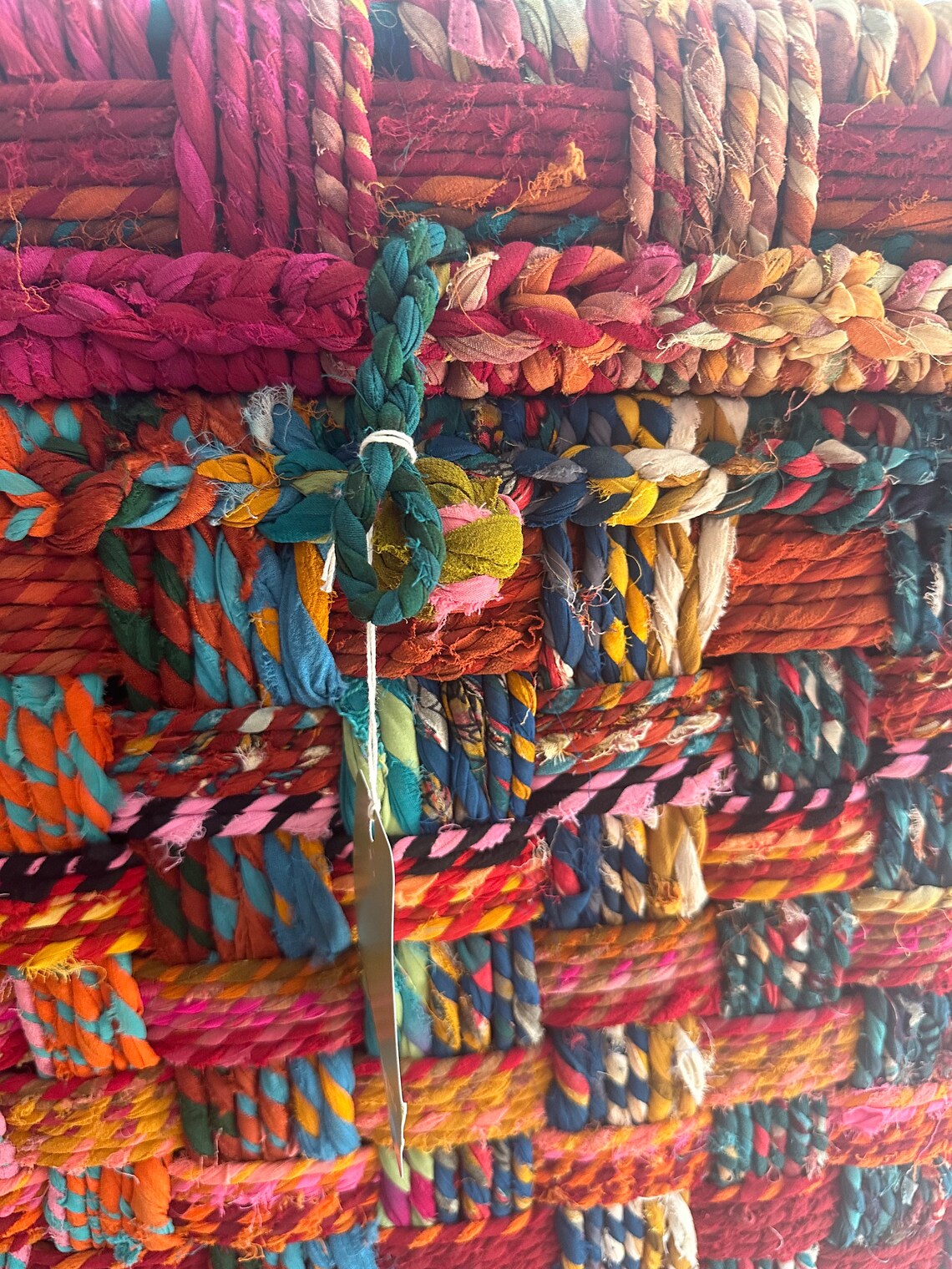 Extra Large Woven Fabric Storage Cube With Loop and Ball Closure Price ...