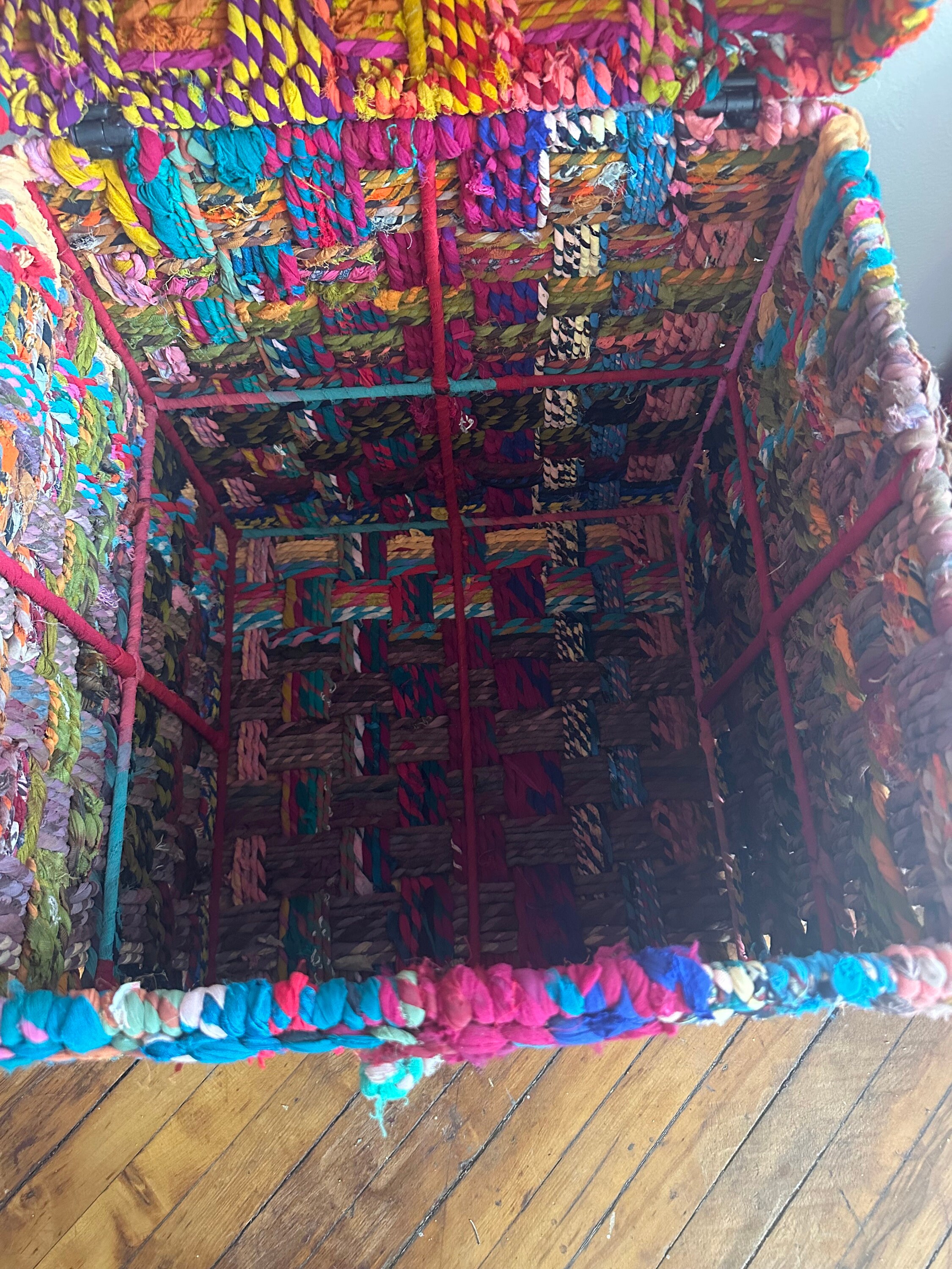 Extra Large Woven Fabric Storage Cube With Loop and Ball Closure Price ...